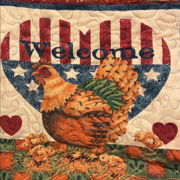 Accents | Welcome Chicken Cloth Flag | Poshmark